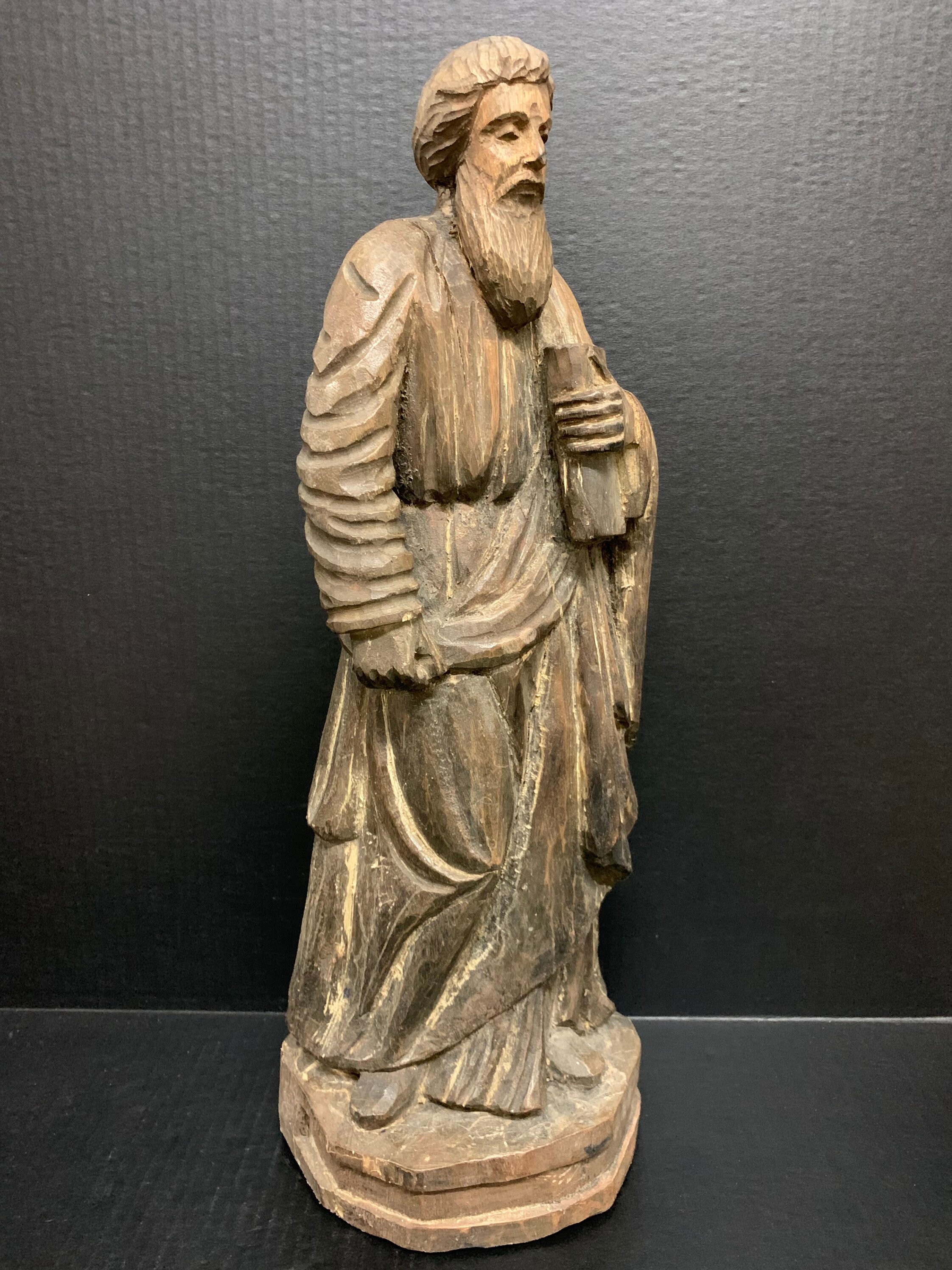 Carved Wood Religious Saint - Etsy