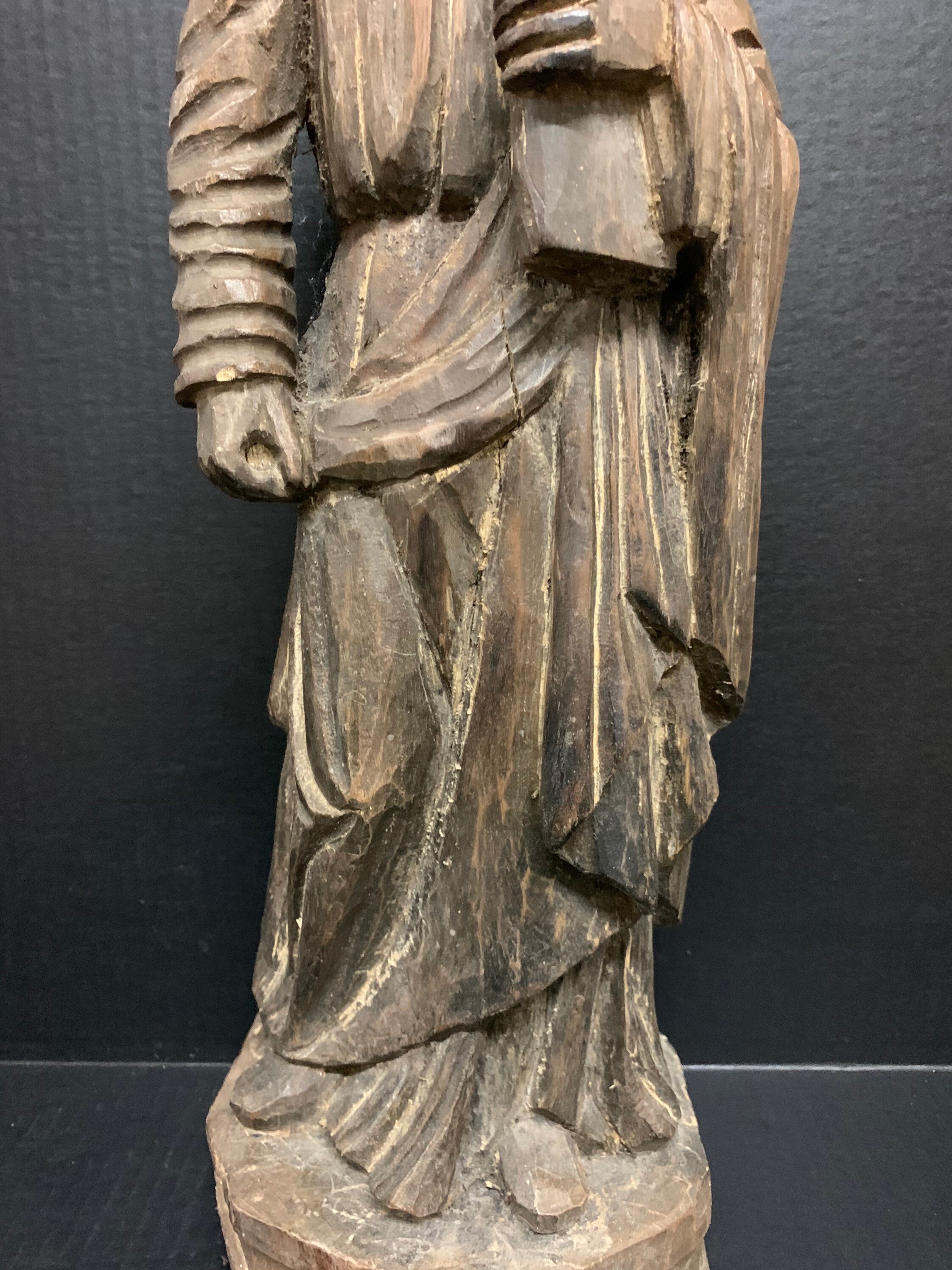 Carved Wood Religious Saint - Etsy