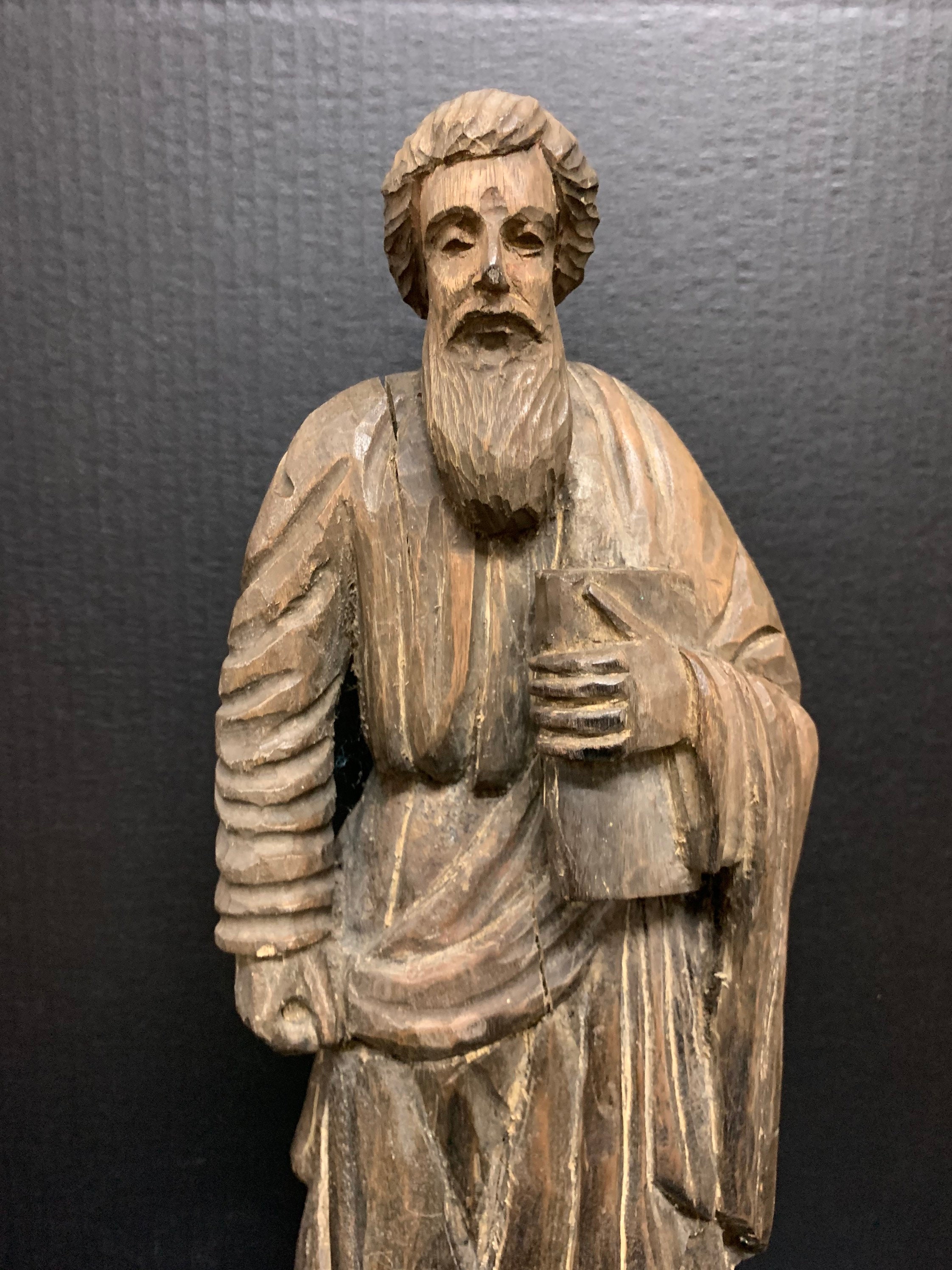 Carved Wood Religious Saint - Etsy