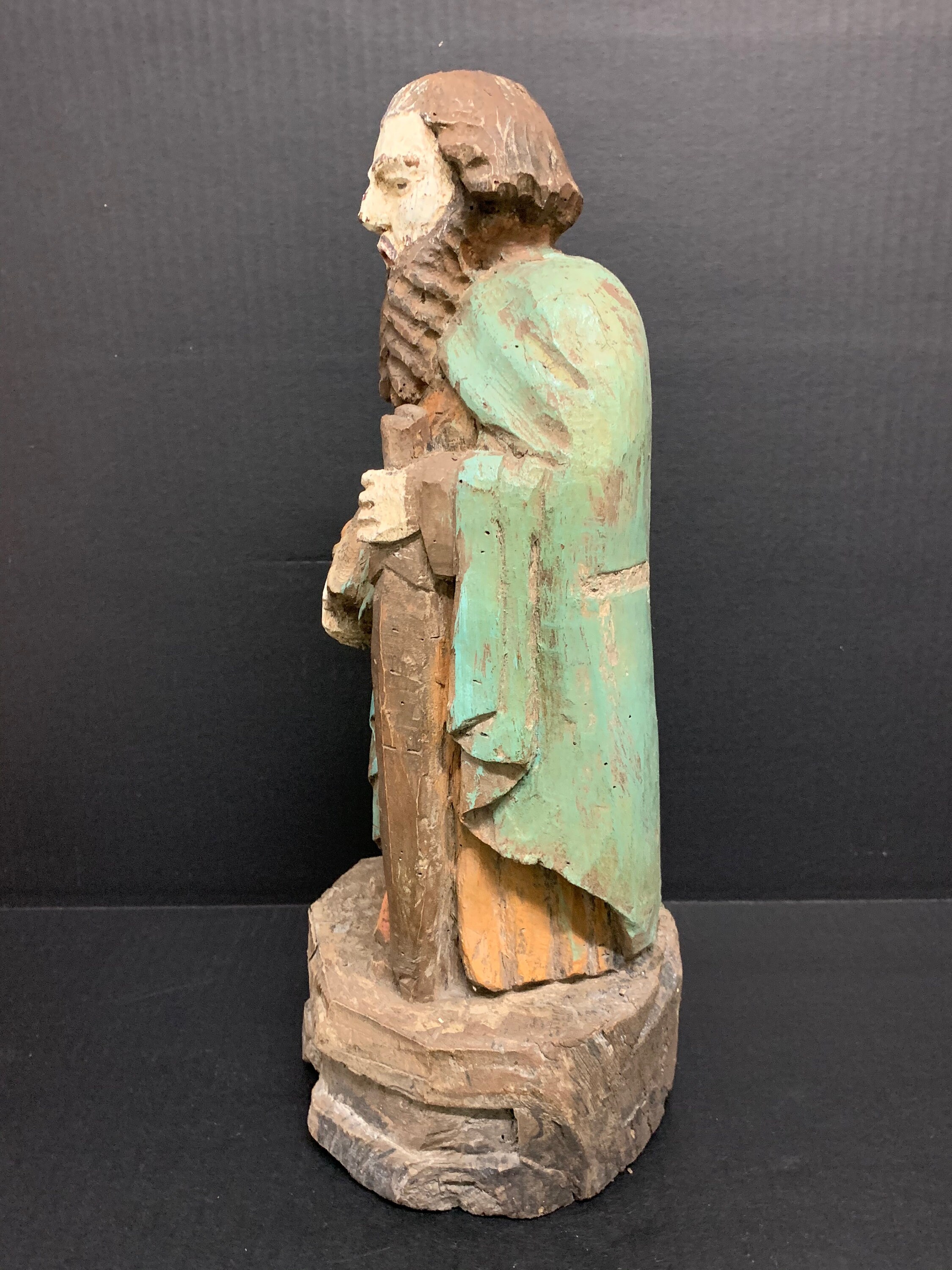 Carved Wood Religious Saint Paul Statue - Etsy