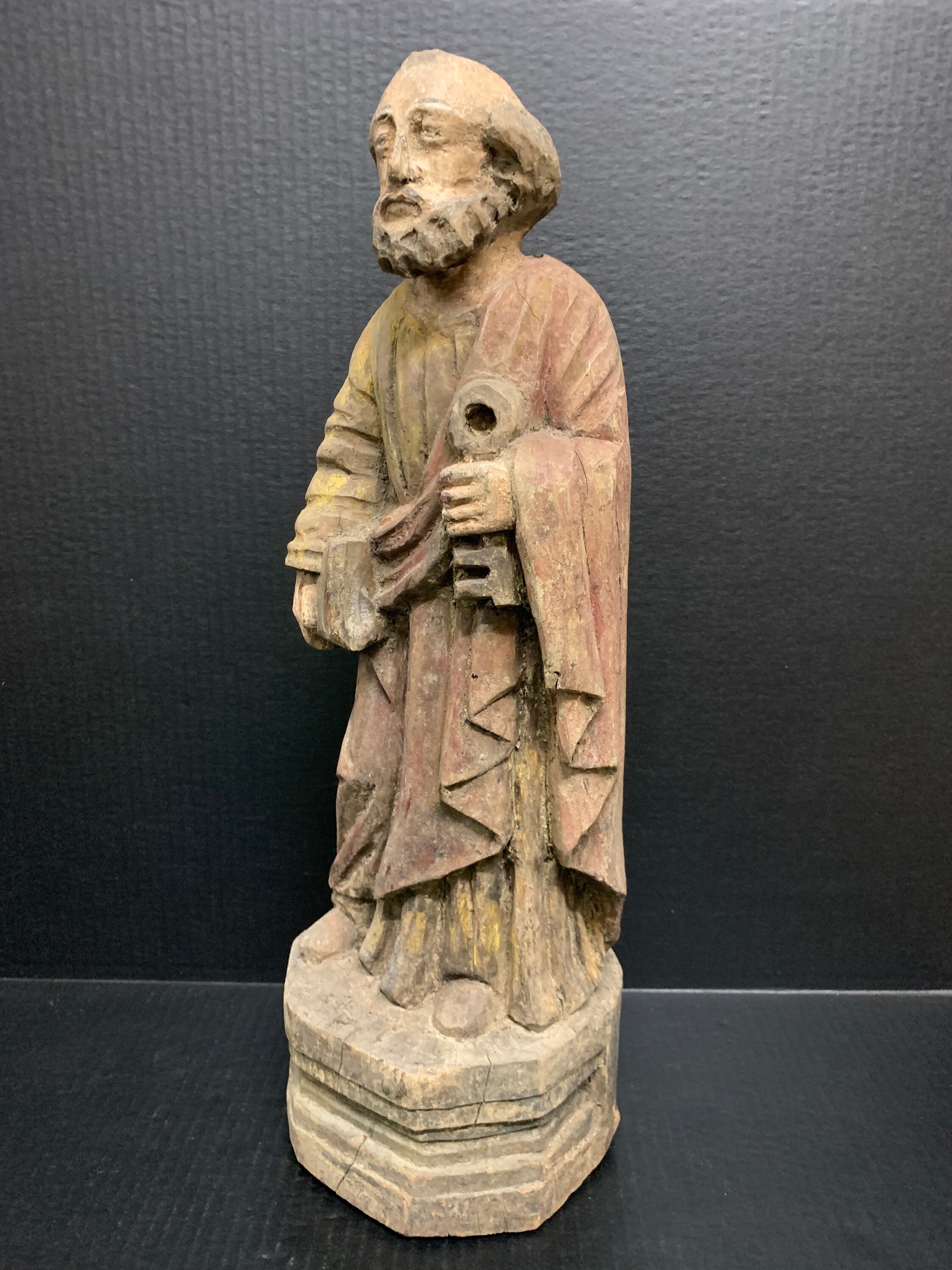 Carved Wood Religious Saint Peter - Etsy