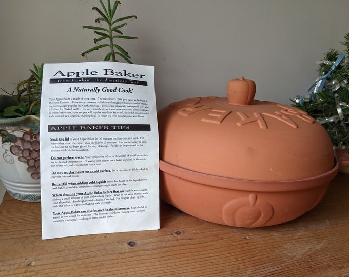 Terra Cotta Cookware Apple Baker Dutch Oven / Lidded Casserole Cooker ...