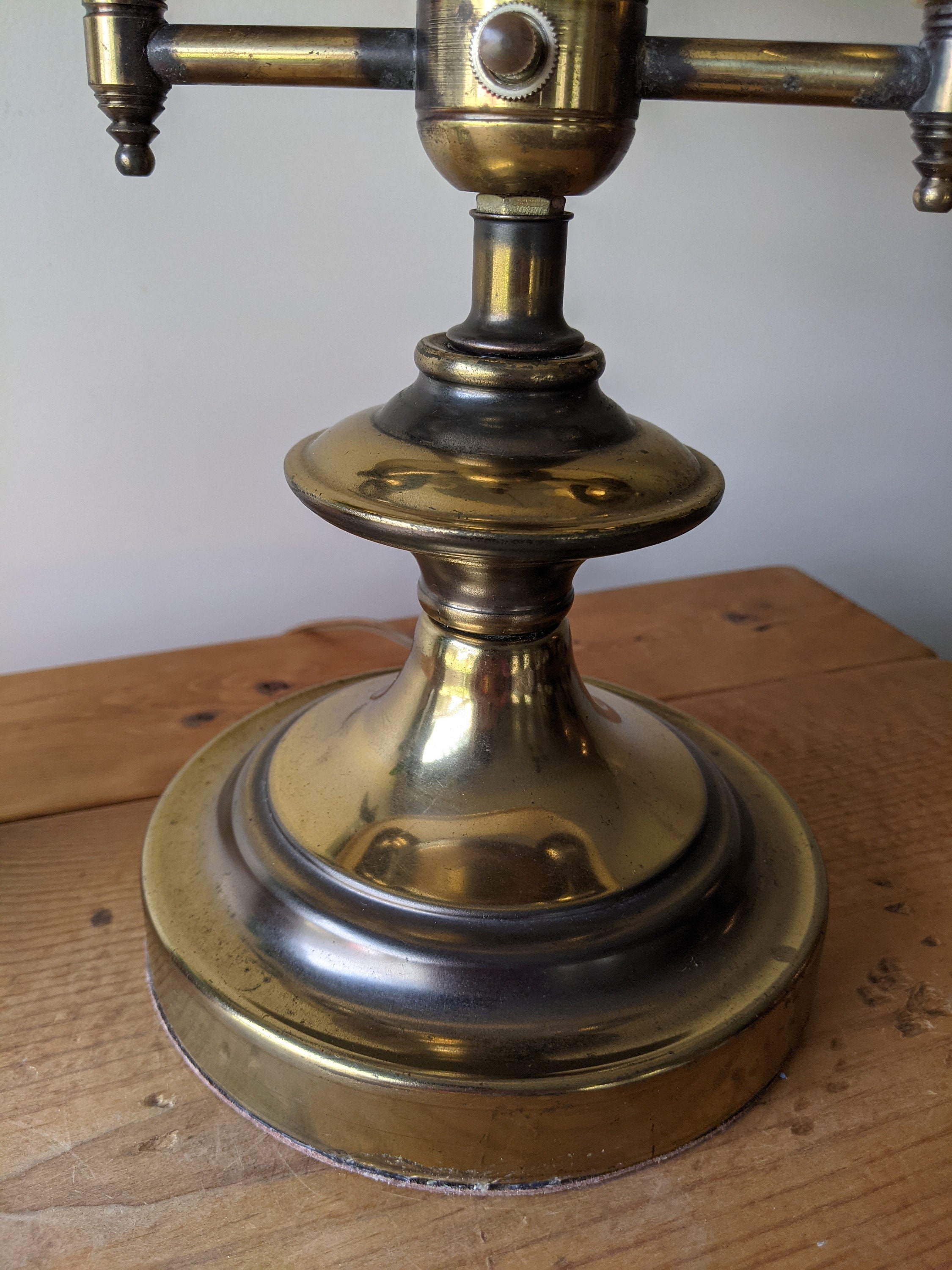 Vintage Brass Double Light Lamp / 3 Way Lamp / Vintage Brass - Etsy