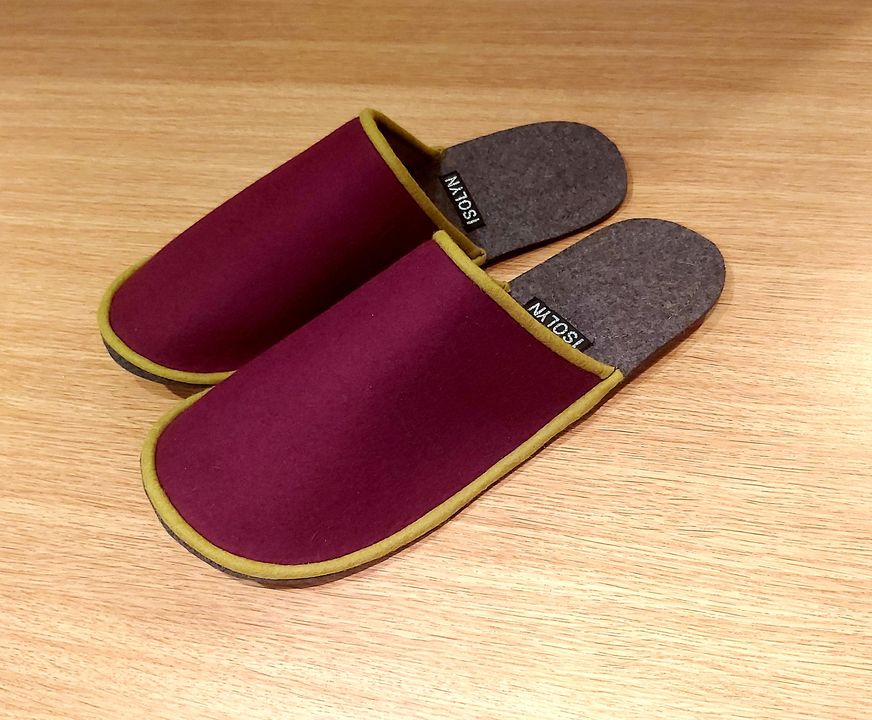 Isolyn's Slippers Rust/Grey - very comfy with toe wriggling room / A ...