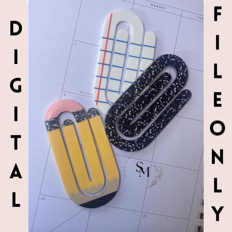 Paper Clip Bookmark - Etsy