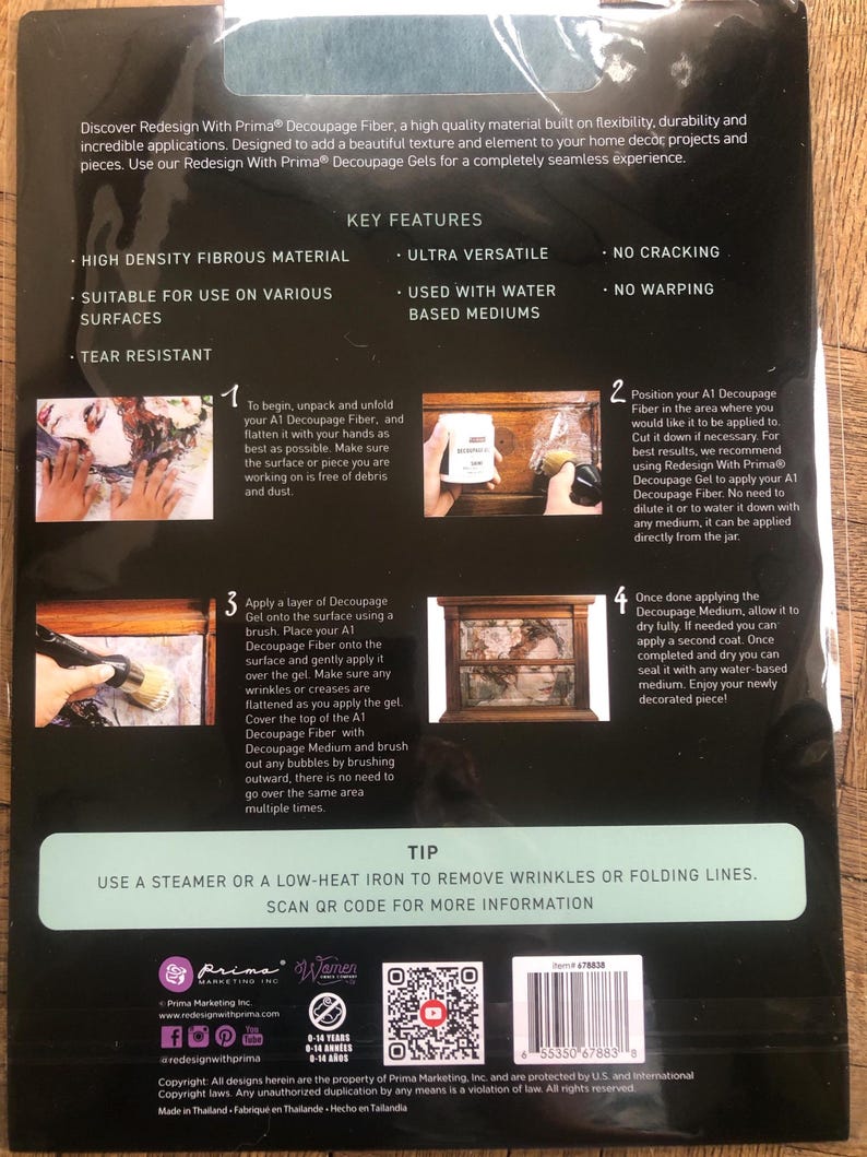 BLUE SONG - Re-design With Prima A1 Fiber Paper for Decoupage 23.4” X ...