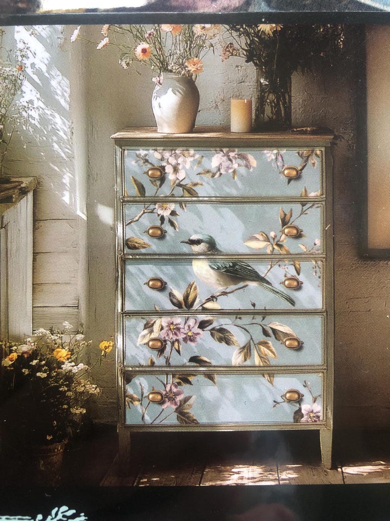 BLUE SONG - Re-design With Prima A1 Fiber Paper for Decoupage 23.4” X ...