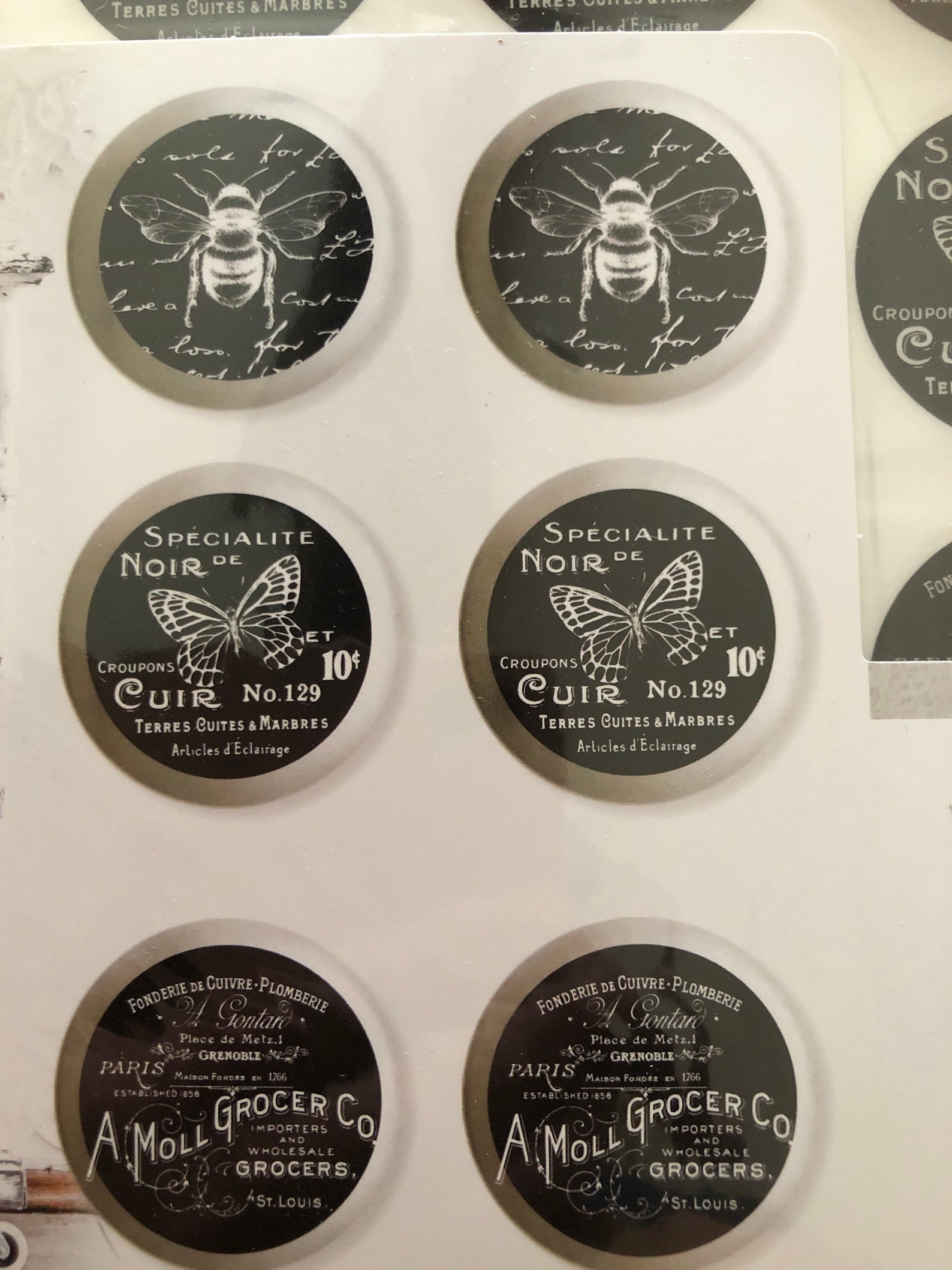 Knob Transfers French Noir Re-design With Prima Decals - Etsy UK