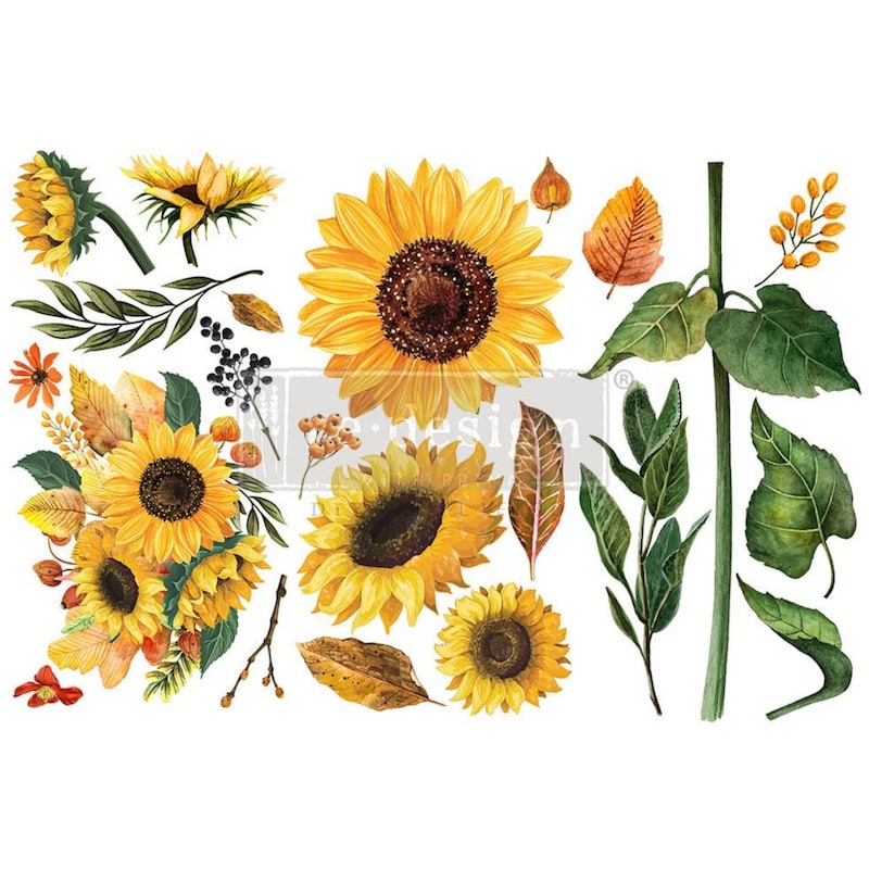 1/2 Sunflower Decal - Etsy UK