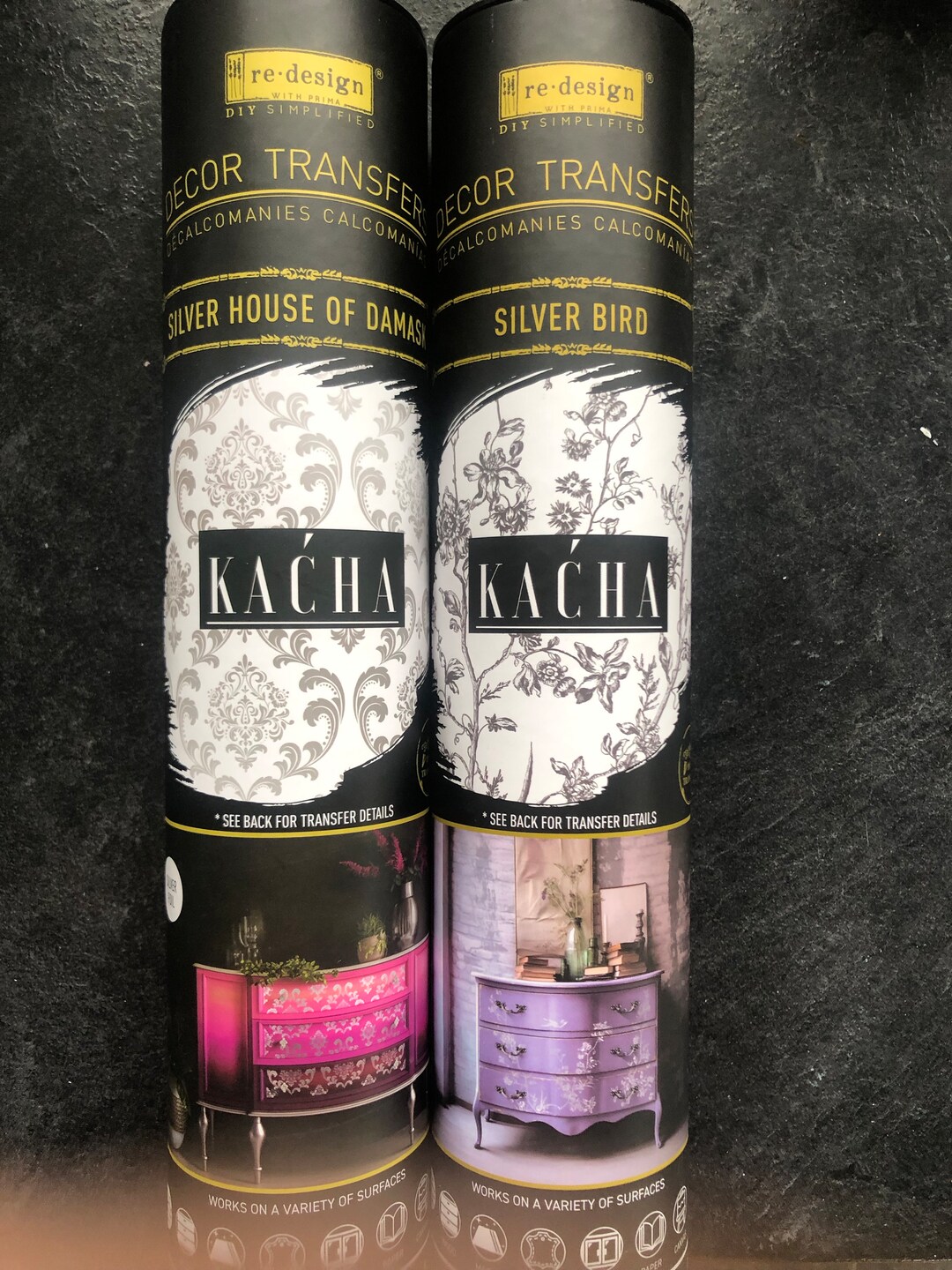 Kacha Silver Foil Decor Transfers - Re-design With Prima - 18” X 24 ...