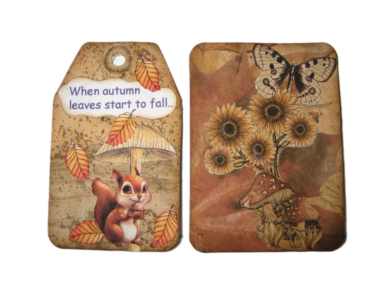 Loaded Folded Paper Pocket - Autumn/sunflowers Theme - Etsy
