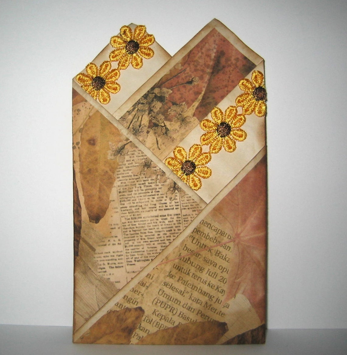 Loaded Folded Paper Pocket - Autumn/sunflowers Theme - Etsy