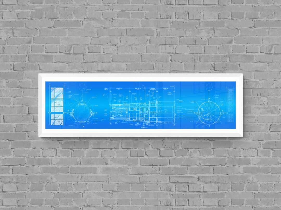 NASA Hubble Space Telescope Blueprint Poster Nasa Poster Rocket Space ...