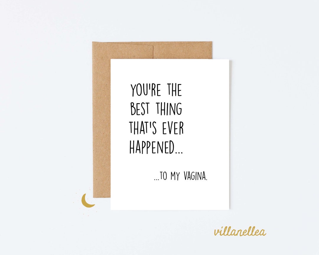 Naughty Anniversary Card, Sexy Card for Boyfriend, Vagina Card, Sex ...