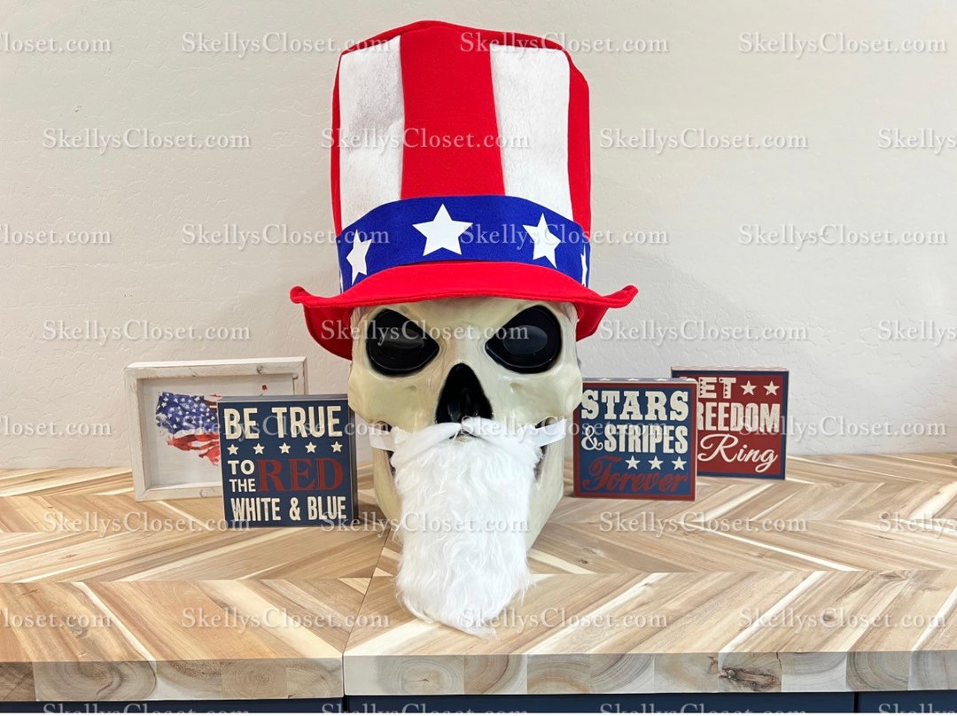 12ft Skeleton Uncle Sam Hat & Beard LIMITED QUANTITY - Etsy