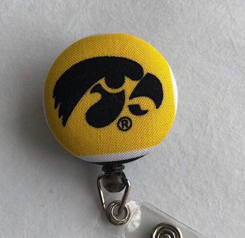 Iowa Hawkeye Badge Reel - Etsy