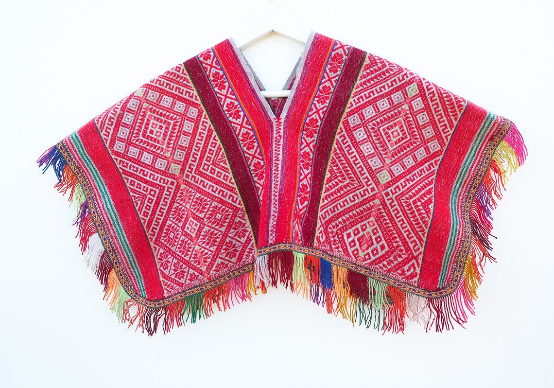 Vintage Handwoven Peruvian Childs Poncho | Etsy