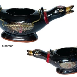 Vintage Duck Geese Teapot Creamer Sugar Set Japan Redware - Set of 3 - Etsy