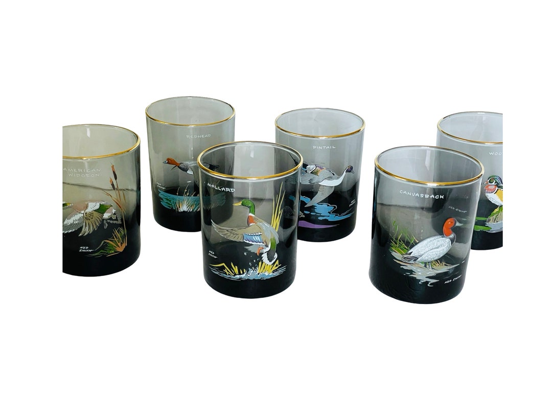 Midcentury Waterfowl Wildbird Game Ned Smith Smoke Grey Old Fashioned ...