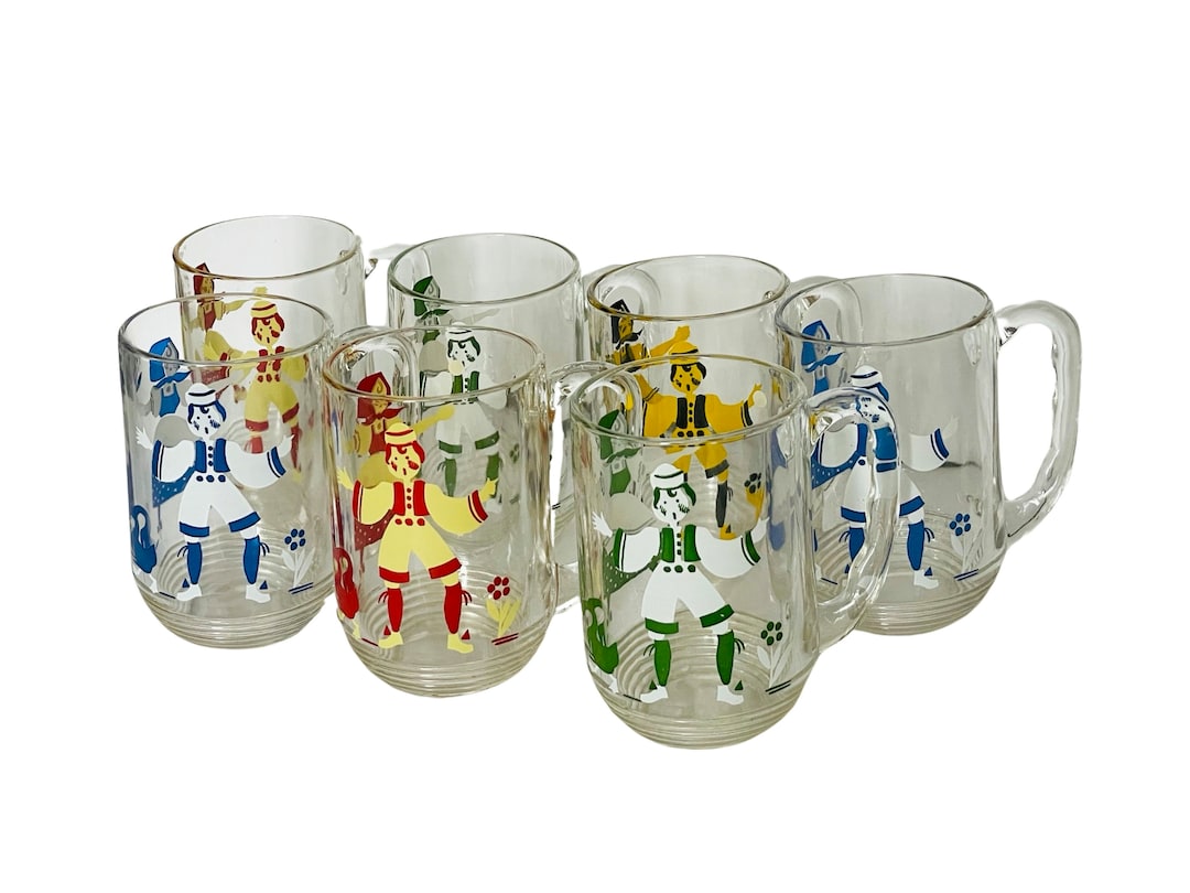 Vintage Hazel Atlas Hansel Gretel Glass Mugs Beer Mugs Set of 7 - Etsy