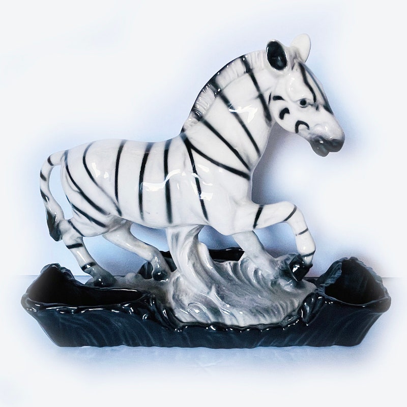 Ceramic Zebra Figurine - Etsy