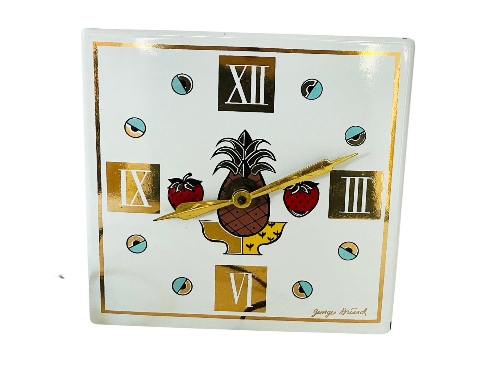Midcentury Georges Briard Enamel Fruit Ambrosia Kitchen Poole Time ...
