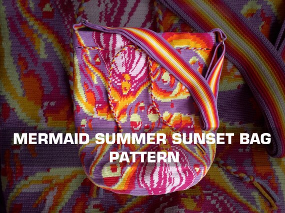 Mermaid Summer Sunset Bag Pattern | Etsy