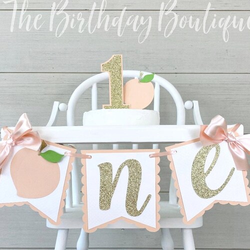 Peach Cake Topper One Sweet Peach 1st Birthday Party | Etsy