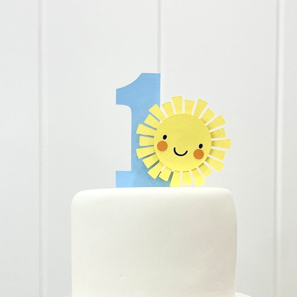 Sun 1st Birthday Smash Cake Topper - Etsy
