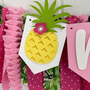 Tropical 1st Birthday Girl High Chair Party Decoration, Hawaiian ...