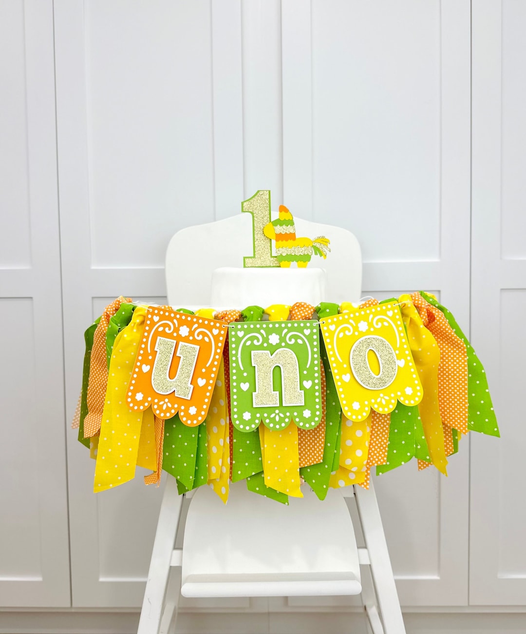UNO Birthday Girl High Chair Decoration, First Mexican Fiesta Bunting ...