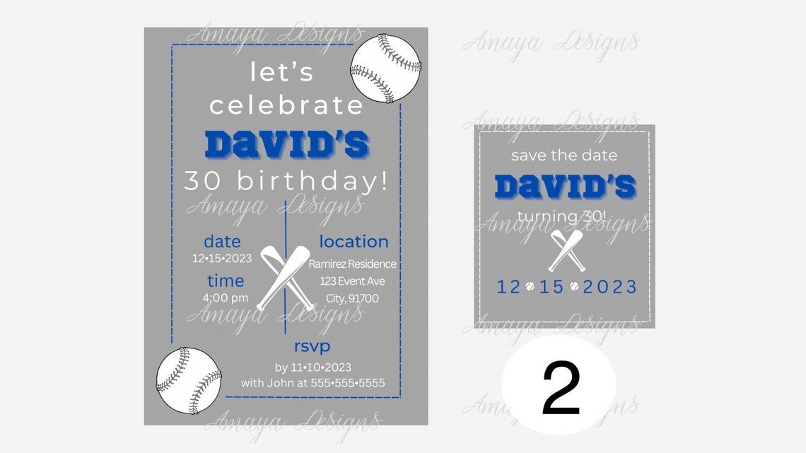 Dodgers Birthday Invitation - Etsy