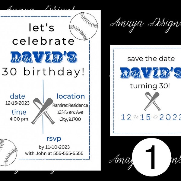 Dodgers Birthday Invitation - Etsy