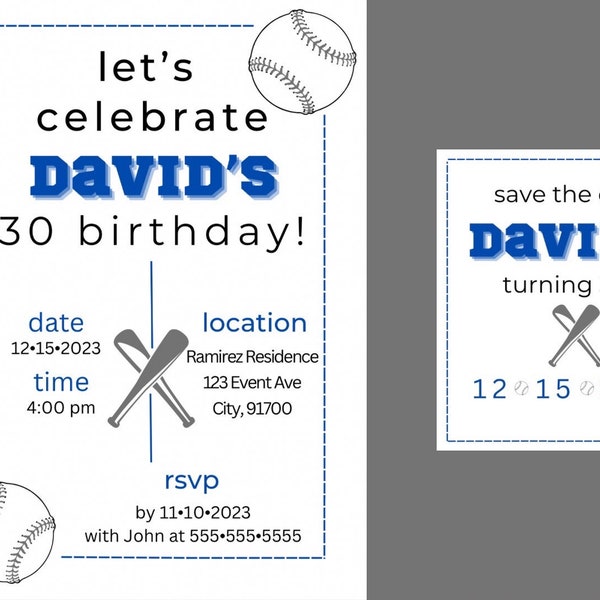 Dodger Birthday Party Invitation - Etsy