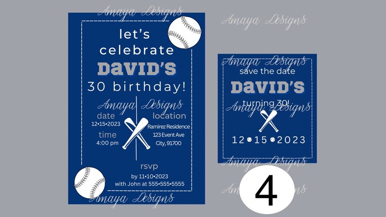 Dodgers Birthday Invitation - Etsy