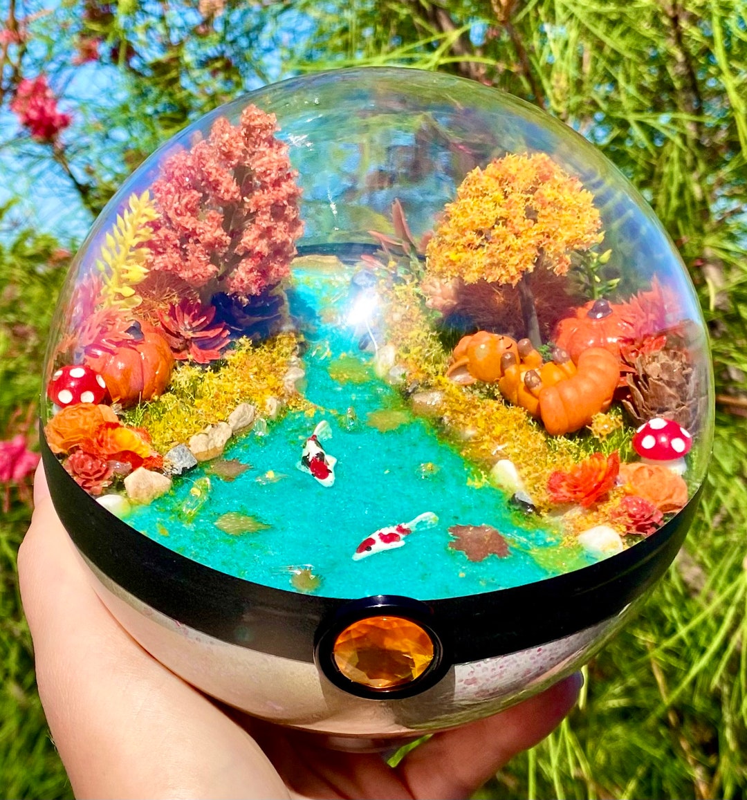 Vulpix Autumn Koi Pond Pokémon Pokeball Terrarium Diorama Habitat - Etsy