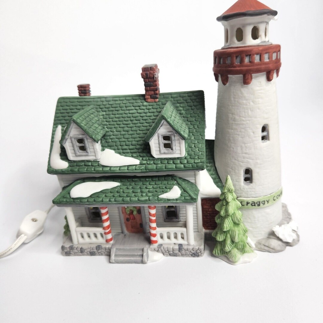 Dept 56 Craggy Cove Lighthouse Vintage 1987 Lights up Retired - Etsy