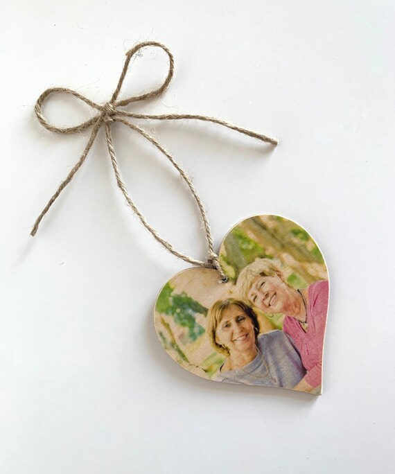 Wooden Photo Heart Personalised Photo Gift Hand | Etsy