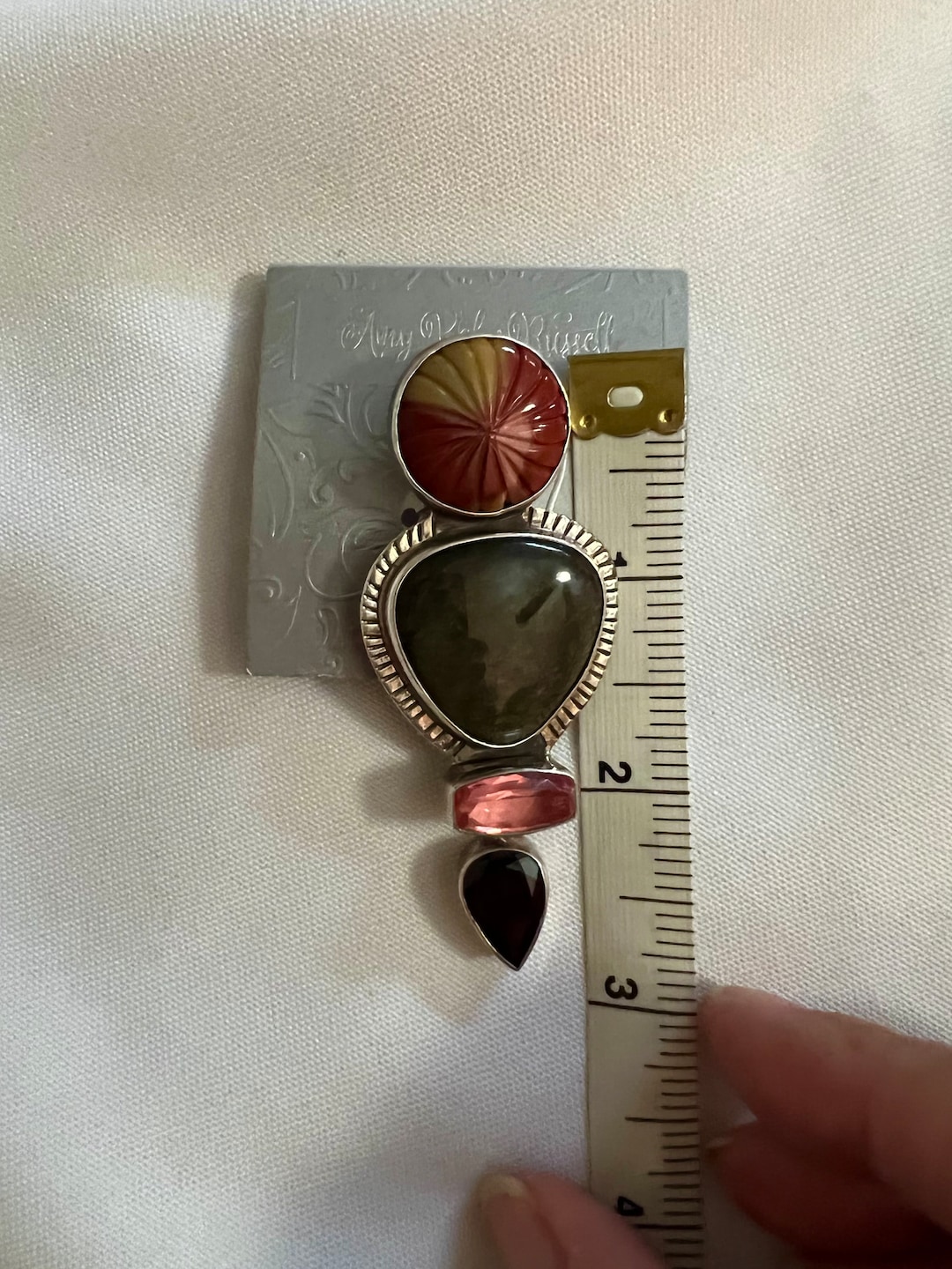 Vintage Designer Signed Amy Kahn Russell HUGE STATEMENT Brooch Pendant ...