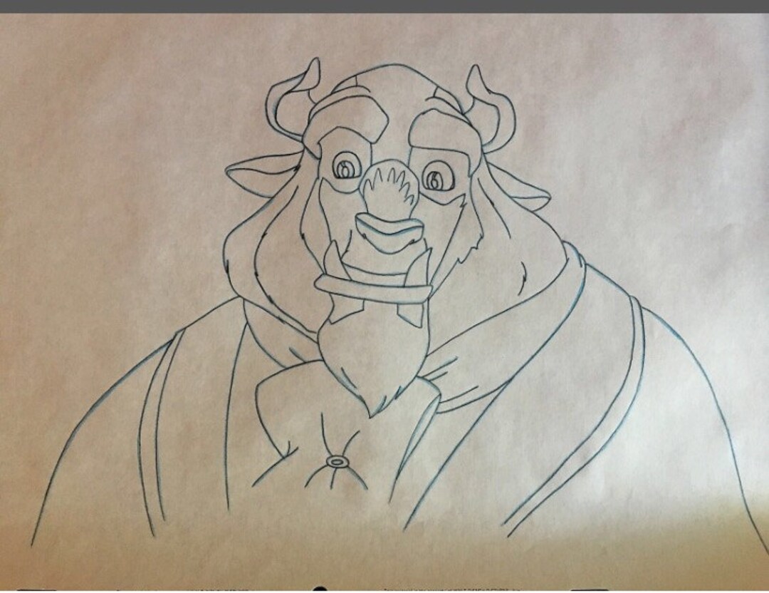 Original Disney Beauty and the Beast Animation Production Drawing 1991 ...