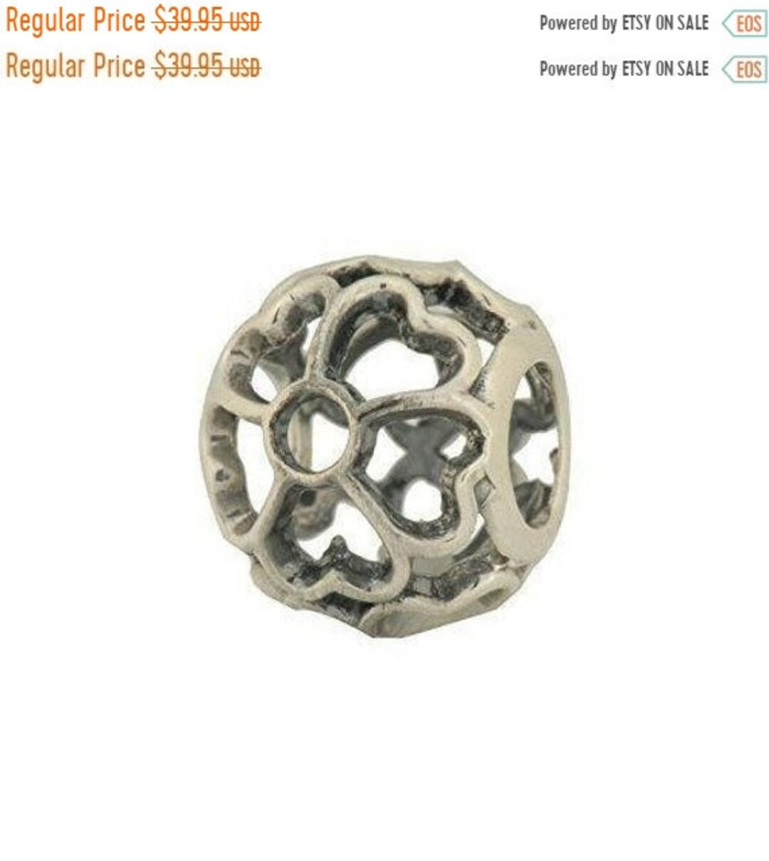 Authentic Pandora Openwork Primrose Charm in 925 Sterling Silver 791489 ...