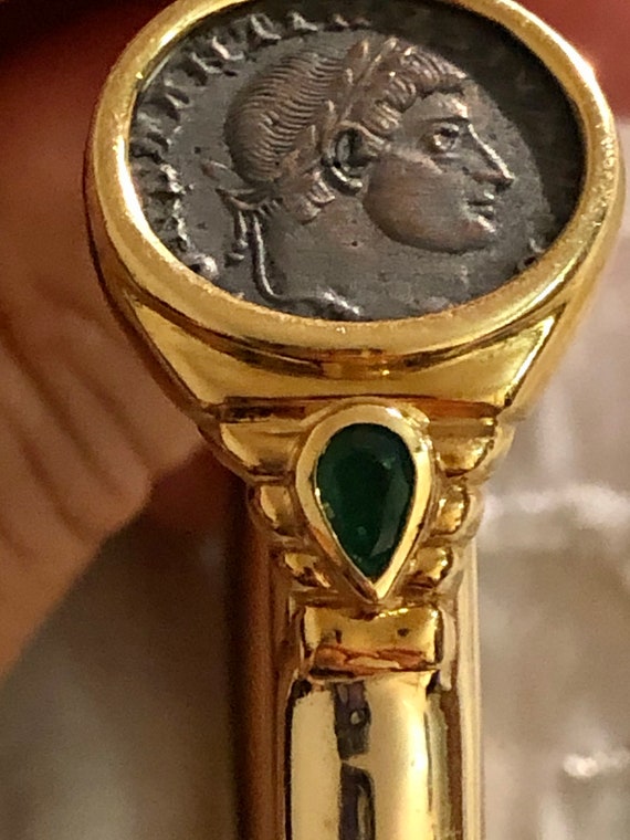 14K Solid Yellow Gold Women's Roman Constantine Bronz… - Gem