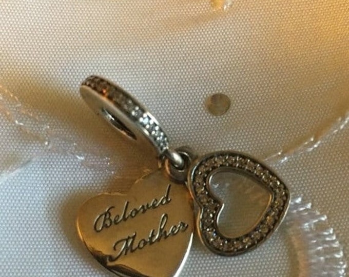 Genuine Pandora Silver Beloved Mother Charm Dangle Charm Bead *NEW ...