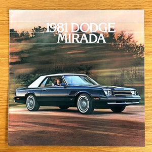 1981 Dodge Mirada - Original Dealer Showroom Sales Brochure - 11" X 11 ...