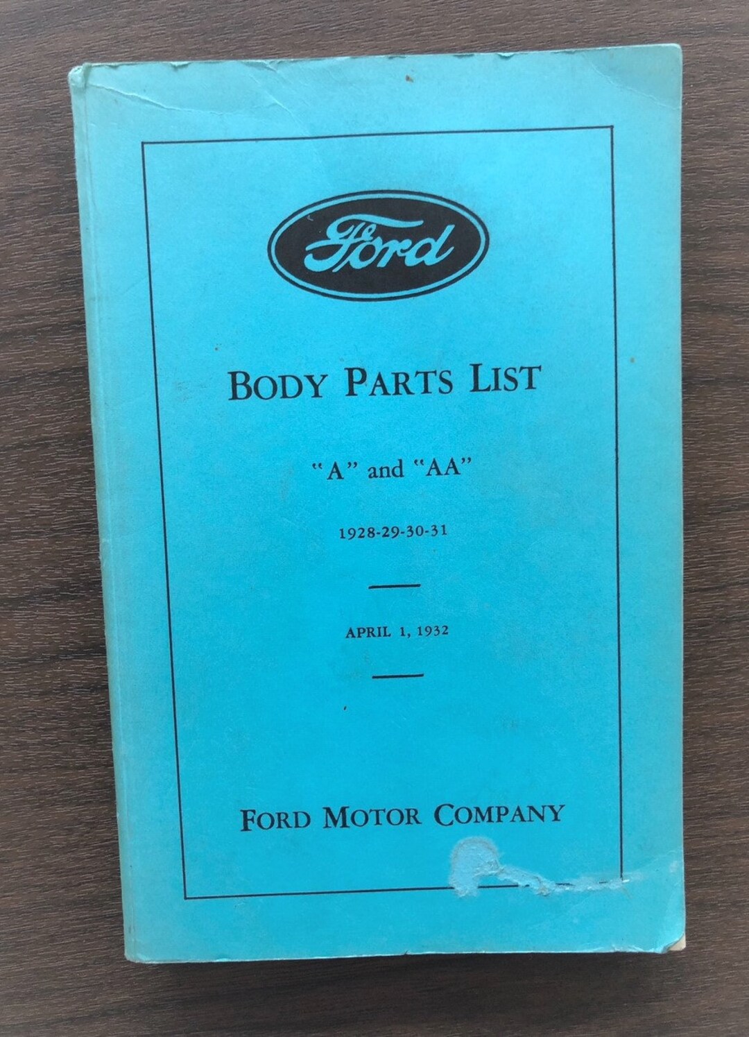 Ford Model A and Model AA Body Parts List Covers 1928 / 1929 - Etsy