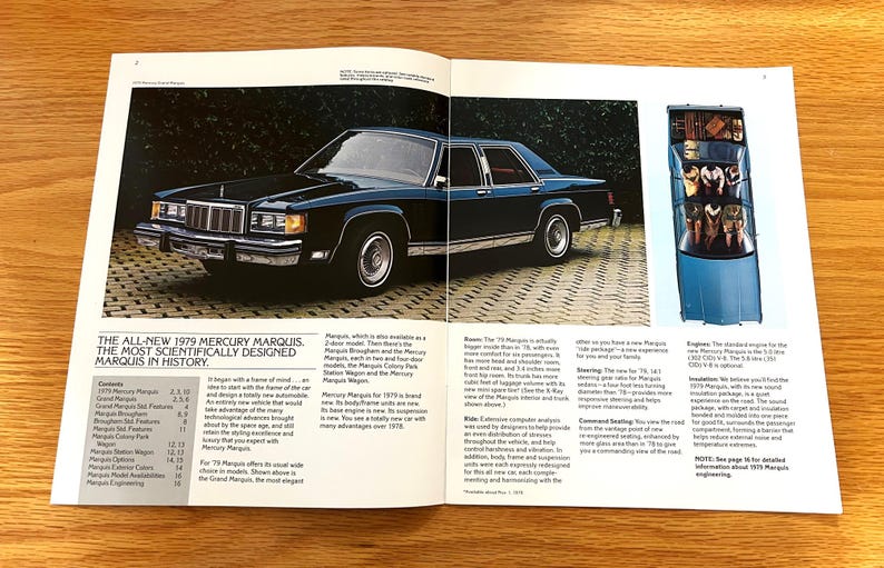 1979 Mercury Grand Marquis: Original Dealer Sales Brochure - Etsy