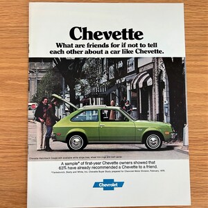 1977 Chevrolet Chevette - Original Dealer Sales Brochure - 8 1/2" X 11 ...