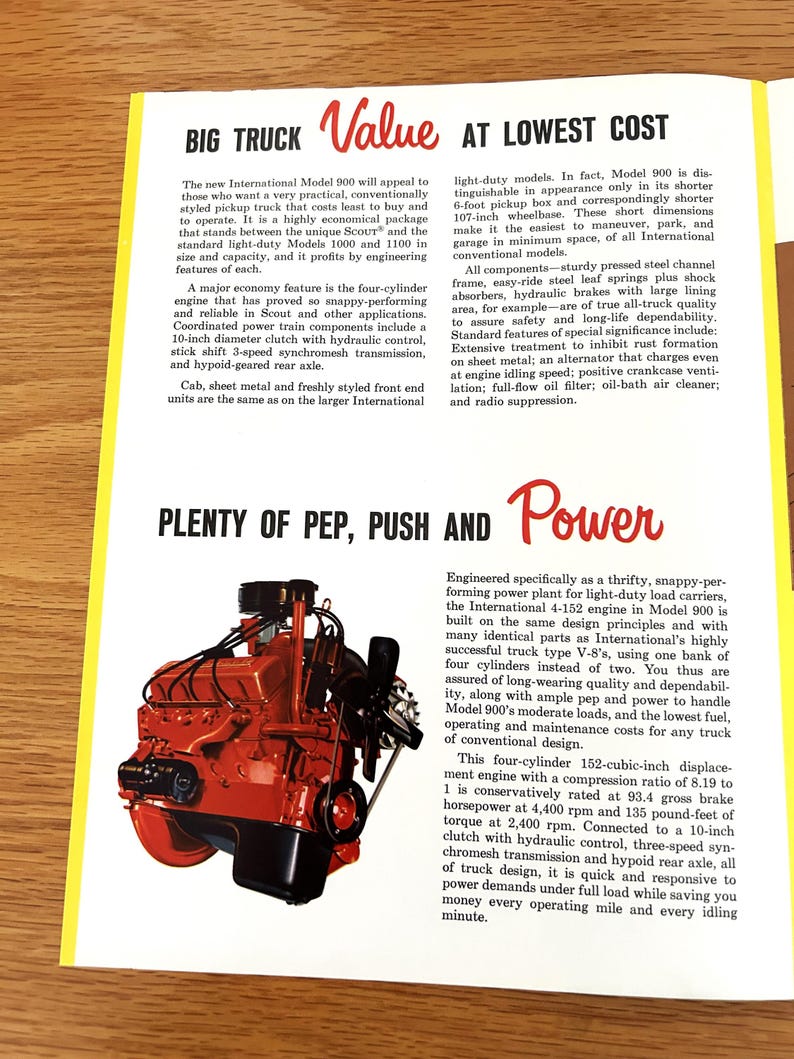1963 International Pickup Truck Sales Brochure: Original Dealer ...