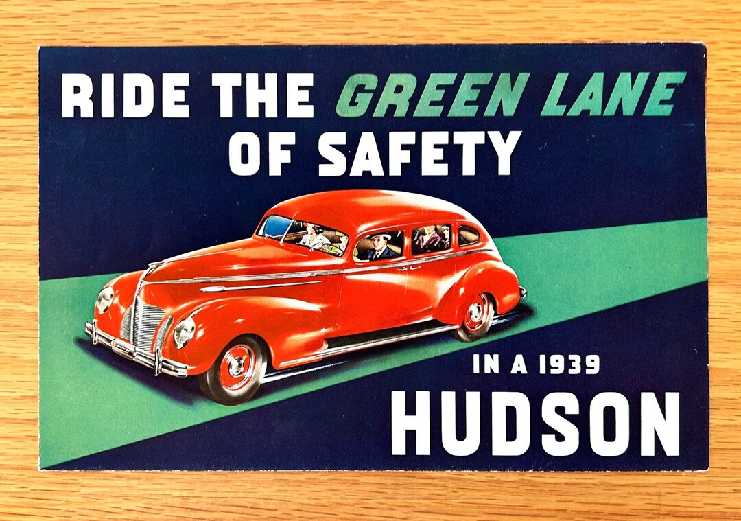 1939 Hudson - Original Dealer Showroom Sales Brochure - 10 1/2" X 6 3/4 ...