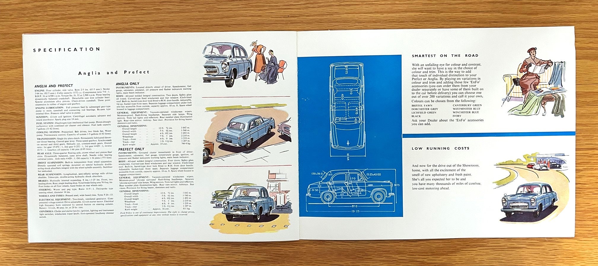 1956 Ford Anglia & Prefect: Original Dealer Sales Brochure - Etsy